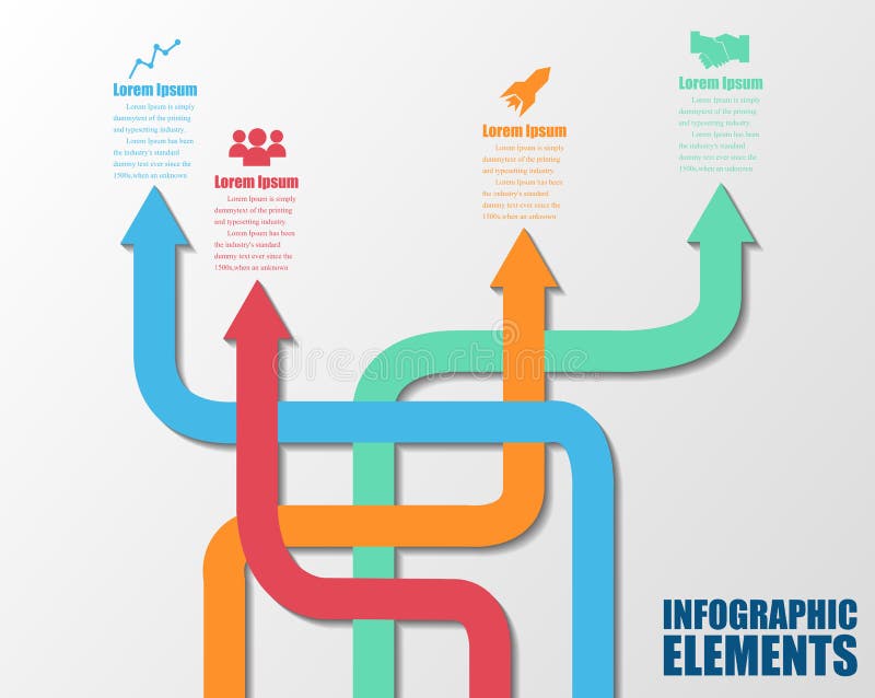 Infographic color arrows stock vector. Illustration of idea - 56627496