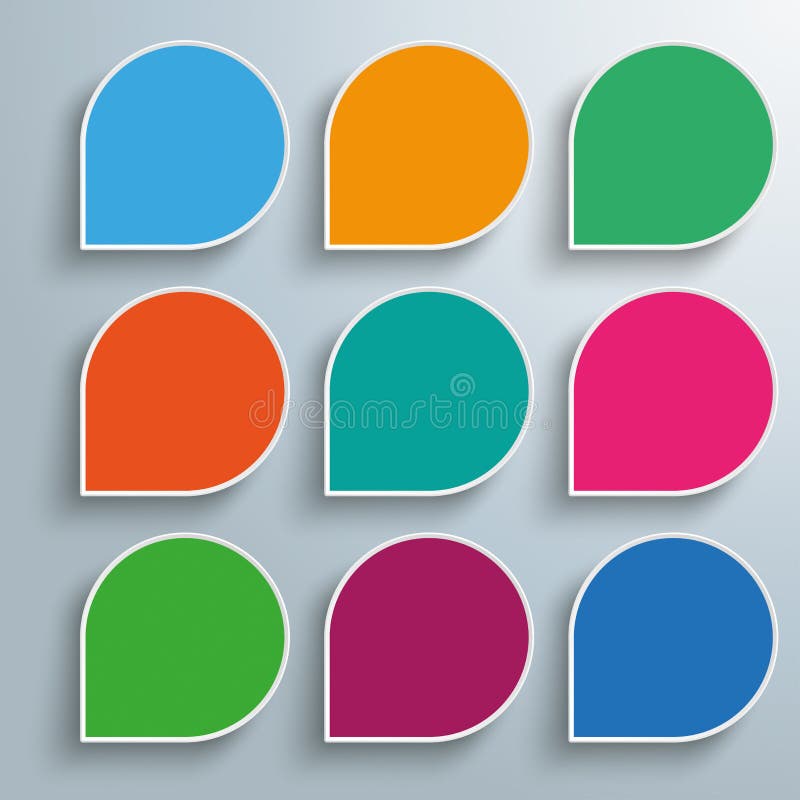 Colored Speech Bubbles Header Stock Vector - Illustration of blue ...