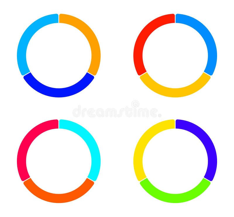 Infographic Colorful Circle Vector Icon Element Set. Stock Vector ...