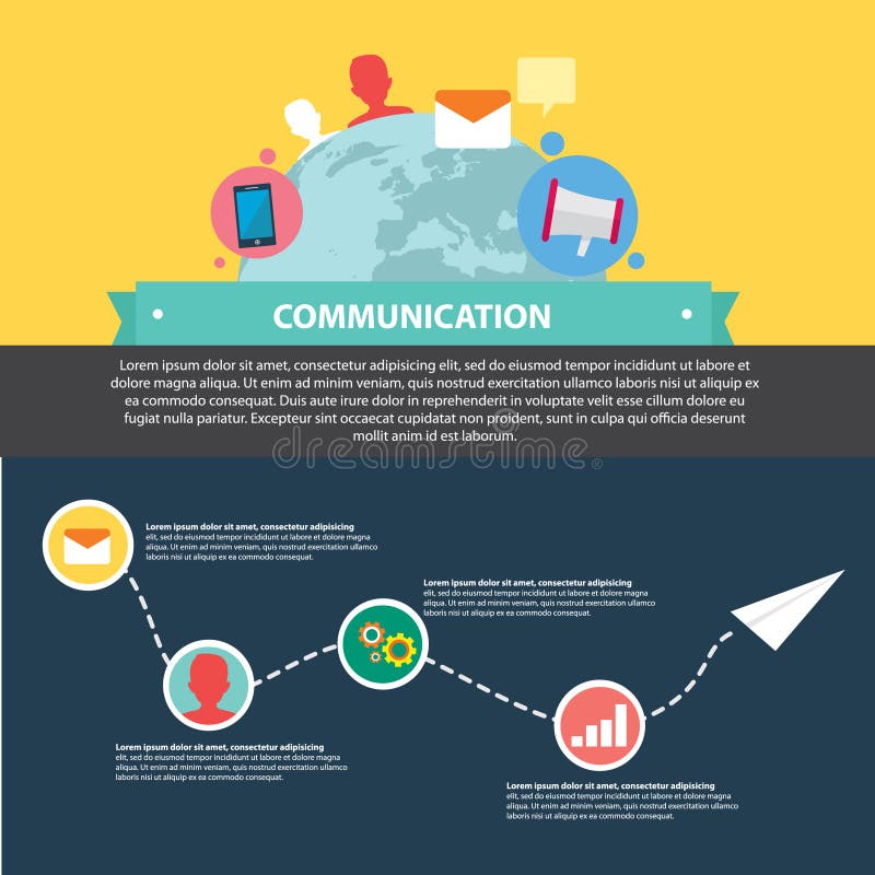 Infographic of Communication. Vector Illustration Decorative Design ...