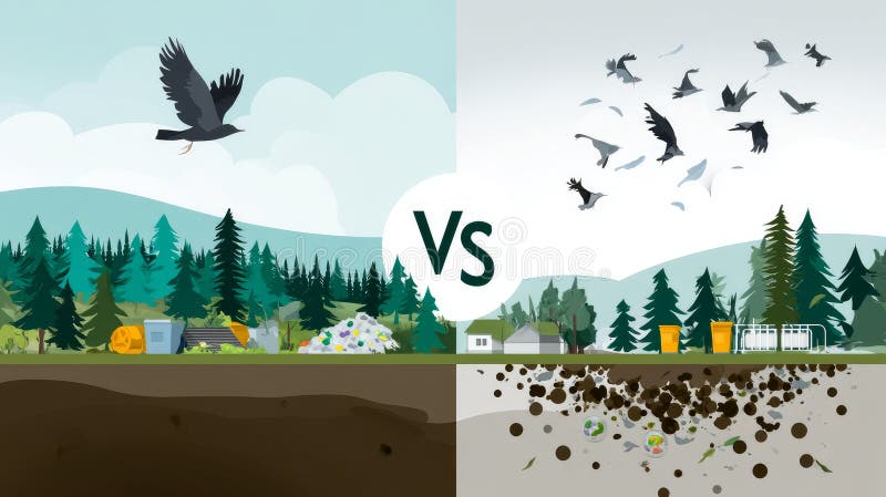 Infographic Comparing Landfill Vs Compost Impact.Infographic Comparing ...