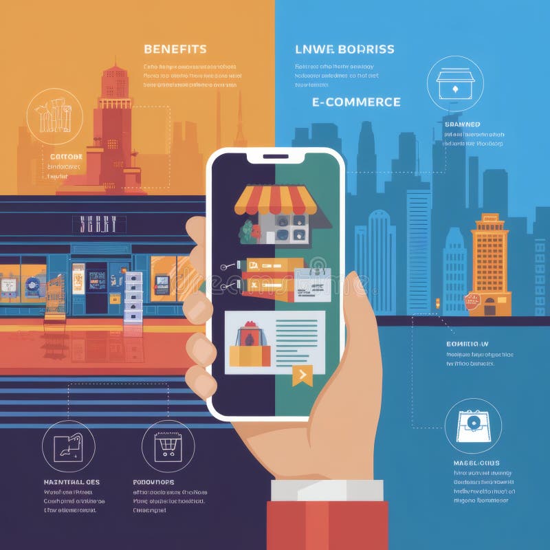 An Infographic Comparing Traditional Retail and E-commerce Benefits ...