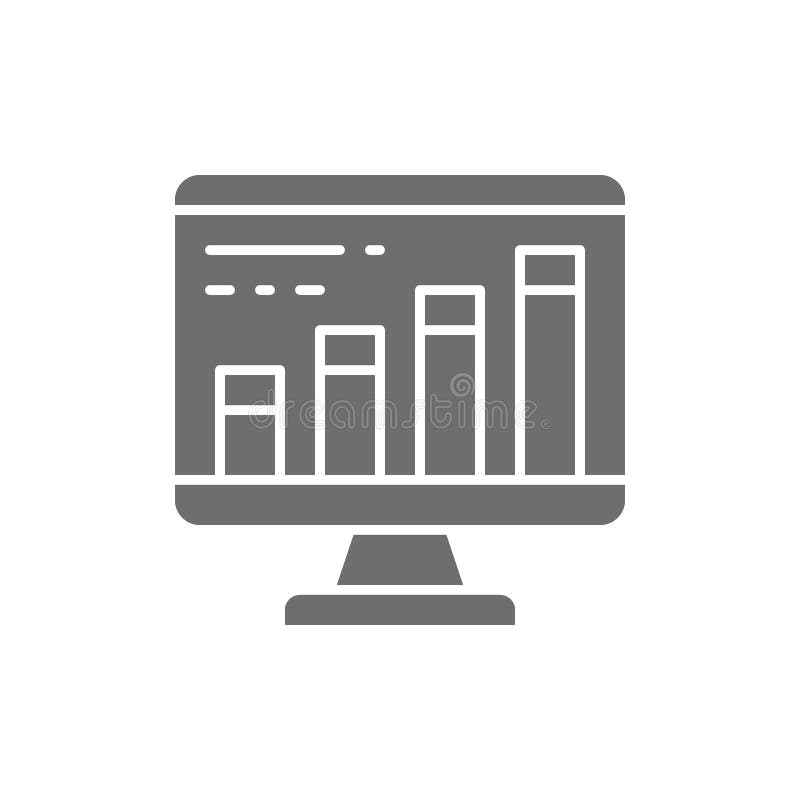 Infographic in Computer Browser, Search Engine Optimization Grey Icon ...