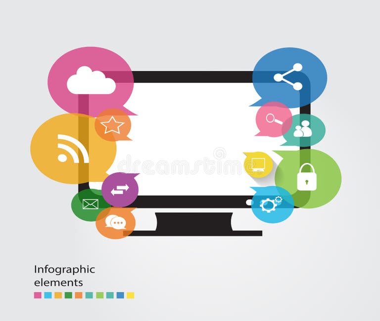 Infographic Computer Screen Elements Stock Illustrations – 3,958 ...