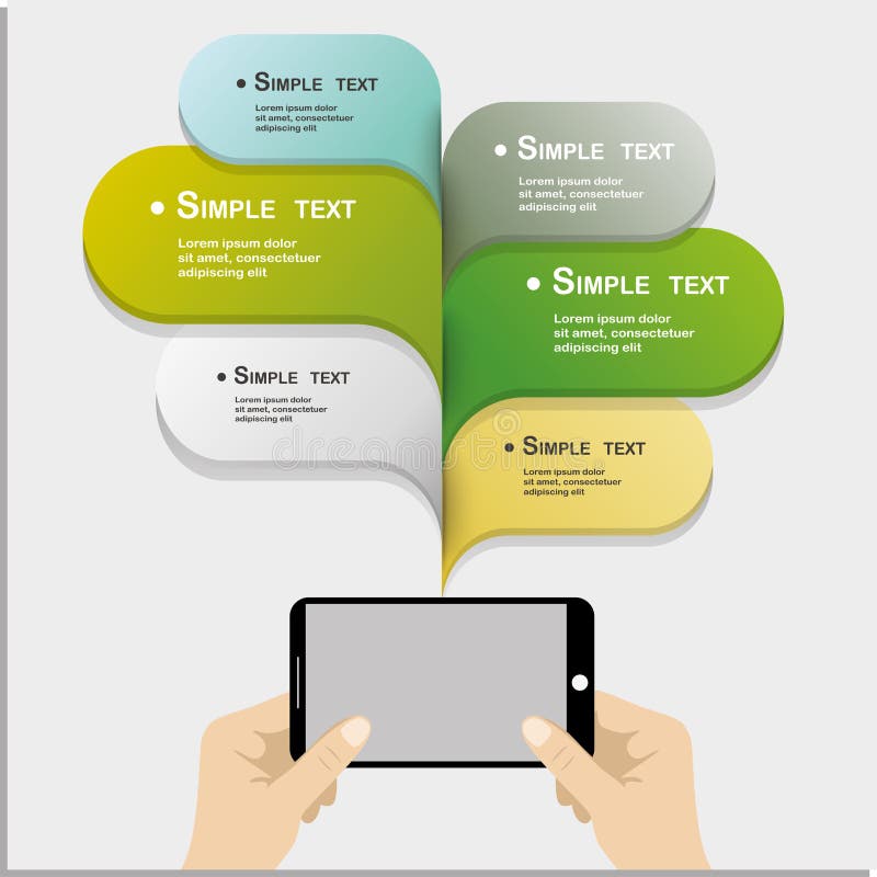 Infographic Con Uno Smartphone Del Touch Screen Illustrazione ...