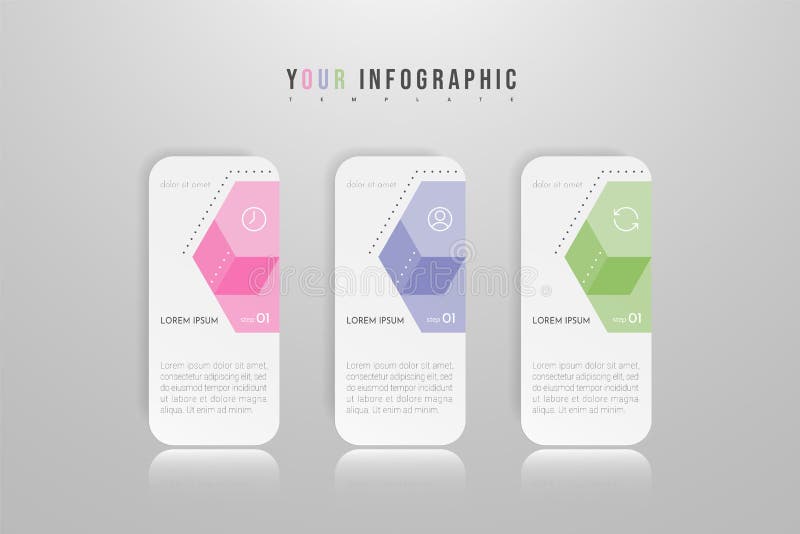 Infographic Concept Design with 3 Options, Steps Stock Vector ...