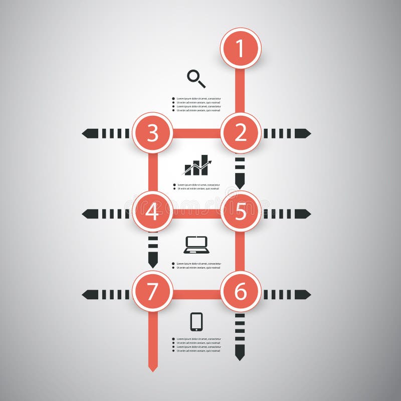 Infographic Concept - Flow Chart Design Stock Vector - Illustration of ...