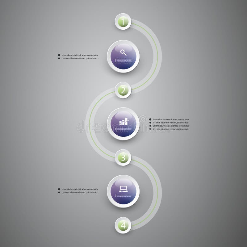 Infographic Concept - Flow Chart Design - Timeline with Hexagons Stock ...