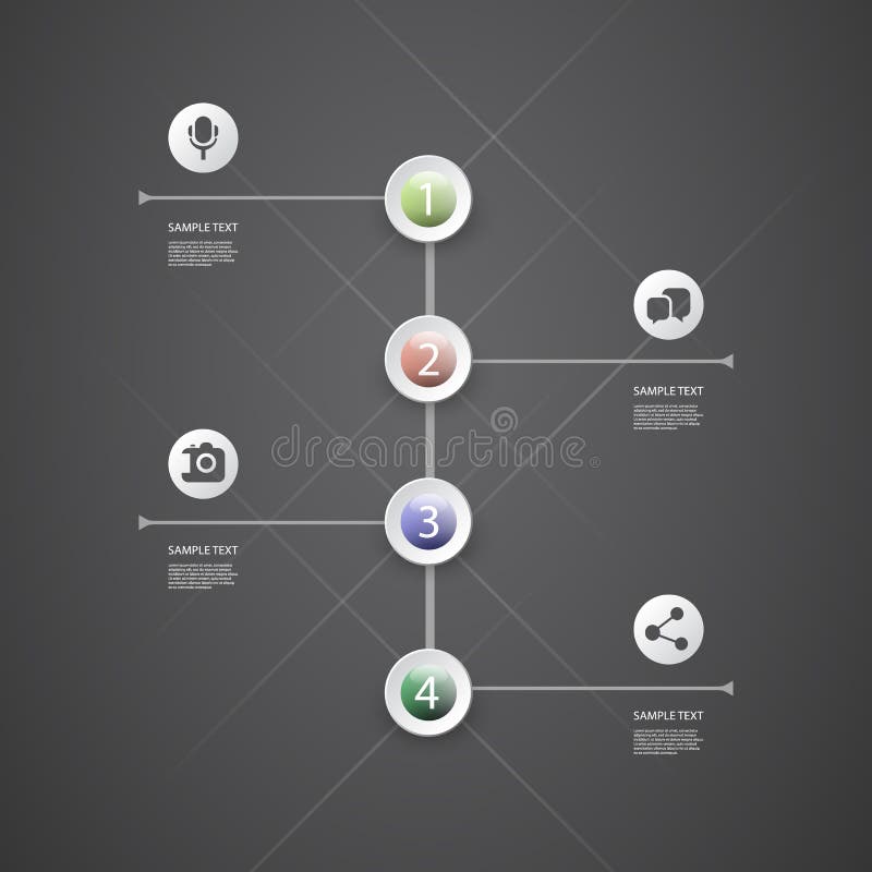 Infographic Concept - Flow Chart Design - Timeline with Hexagons Stock ...