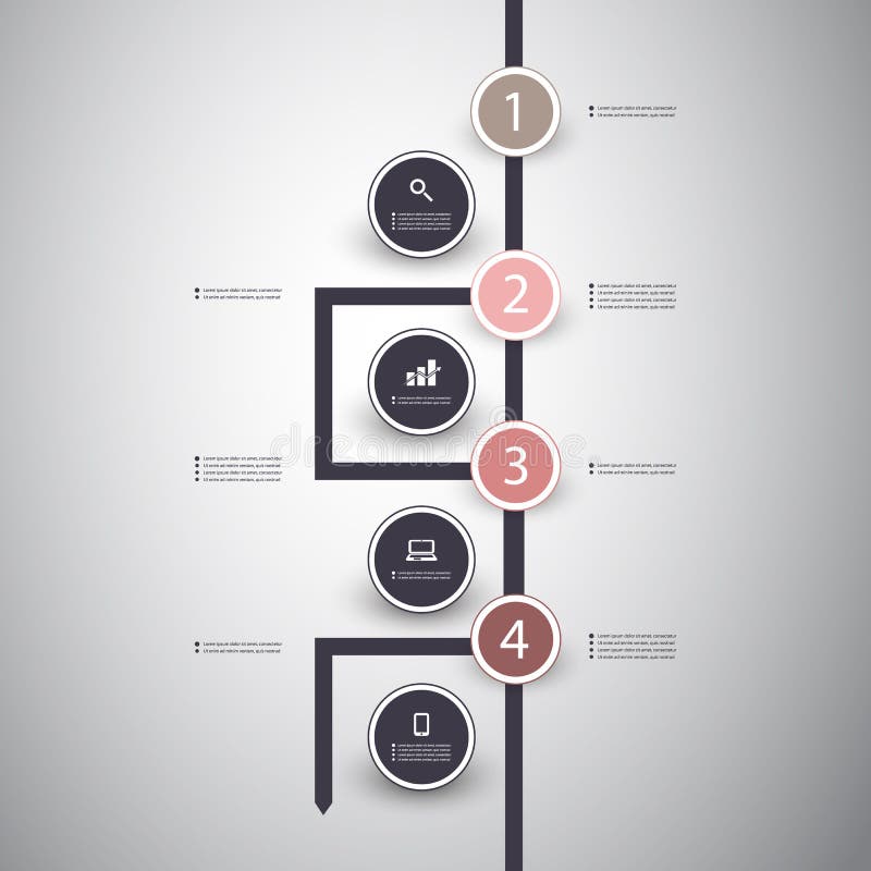 Infographic Concept - Flow Chart Design - Timeline Stock Vector ...