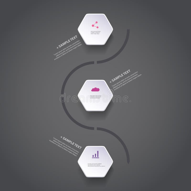 Infographic Concept with Hexagons - Flow Chart Design - Timeline Stock ...