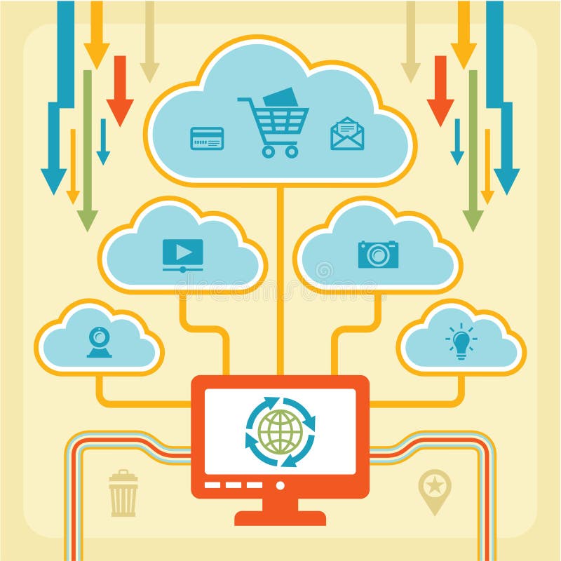 Infographic Concept - Internet Clouds Stock Vector - Illustration of ...