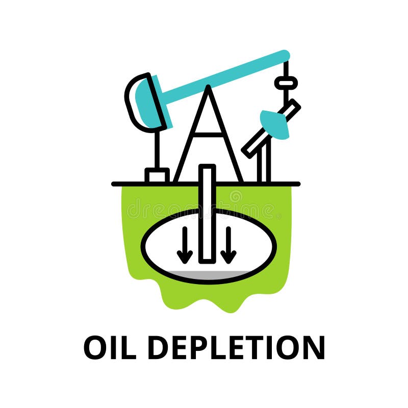 Oil depletion stock illustration. Illustration of canister - 28509302