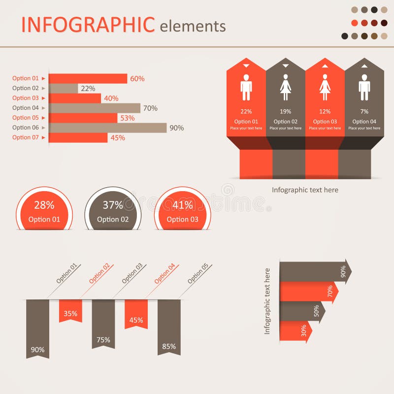 Infographic Conceptual Elements Stock Illustration - Illustration of ...