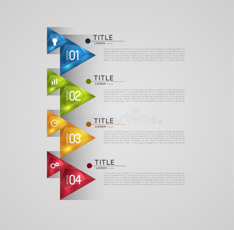 Infographic Crystal Triangles Stock Vector - Illustration of graphic ...