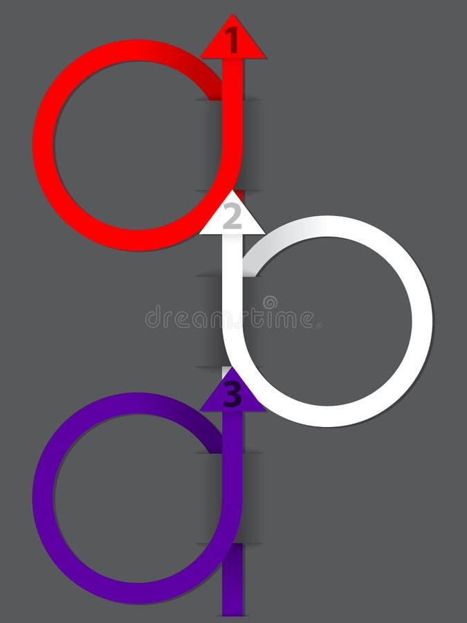 Curling Arrows Infographic Design Set Stock Vector - Illustration of ...