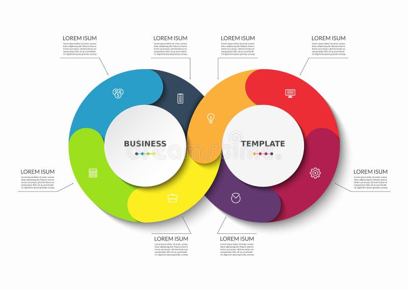 Infographic Cycle Diagram. Process Chart with 9 Options Stock ...