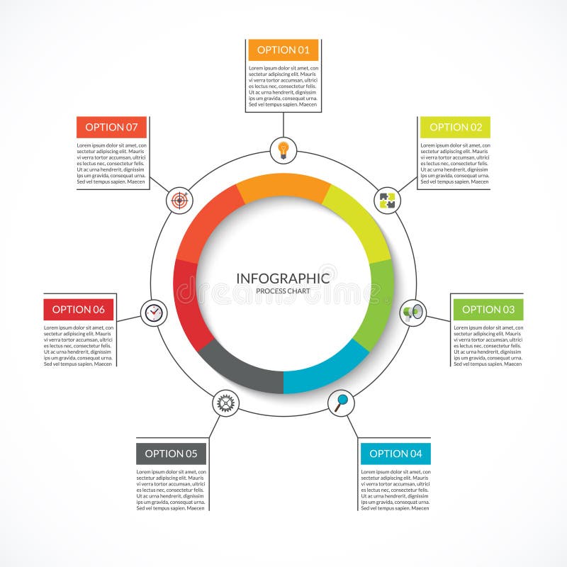 Infographic Cycle Diagram. Process Chart with 9 Options Stock ...