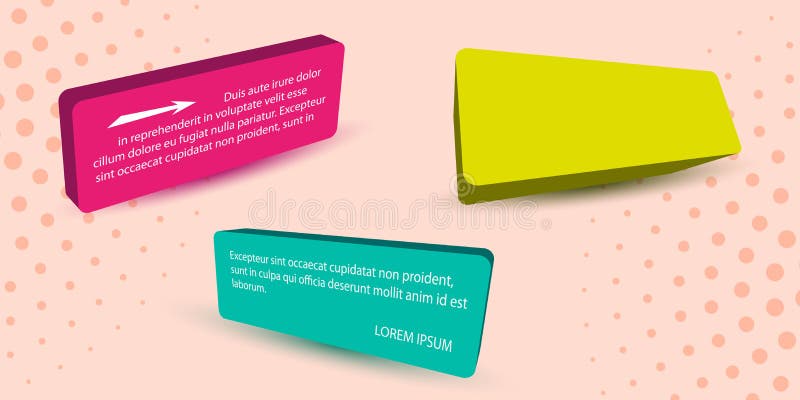 Infographic 3D Title Boxes Vector Stock Vector - Illustration of color ...