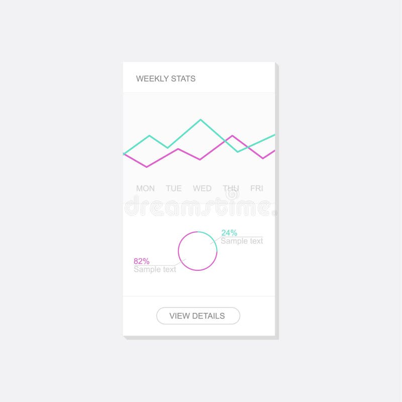 Infographic Dashboard Template with Flat Design Graphs and Charts ...