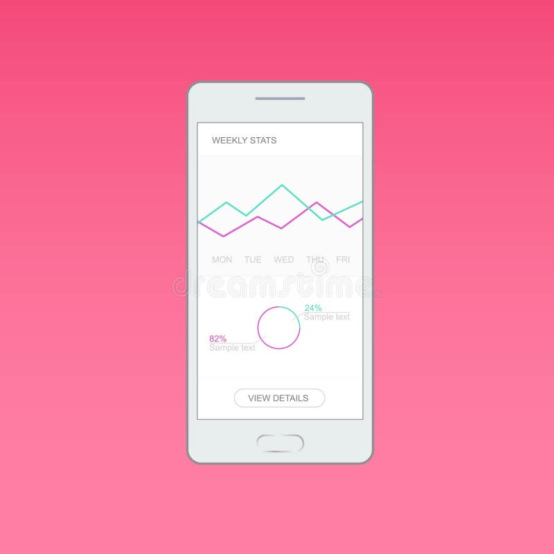 Infographic Dashboard Template with Flat Design Graphs and Charts ...
