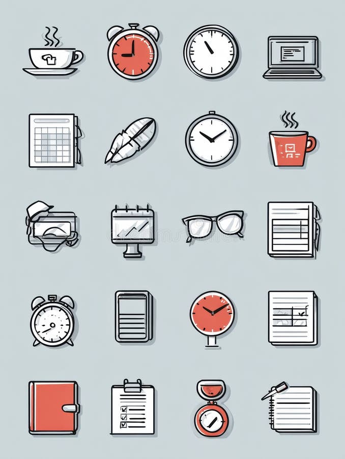 Infographic on Deep Work Routine Featuring Icons of Focus, Timers, and ...