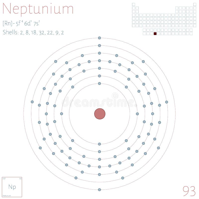 Infographic Del Elemento Del Neptunio Ilustración del Vector ...