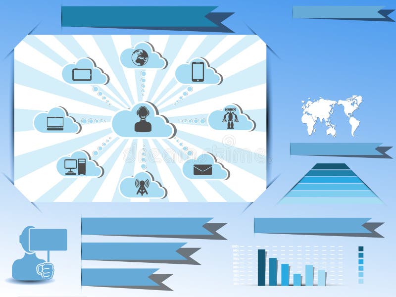 Infographic Demographic Elements Chart and Graphic Cloud Computing ...
