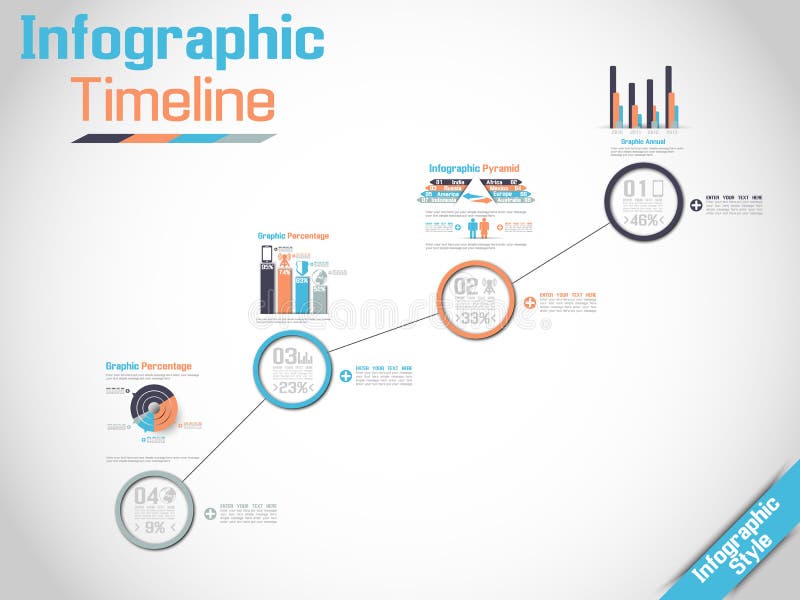 Infographic Demographic Elements Chart and Graphic Timeline Stock ...