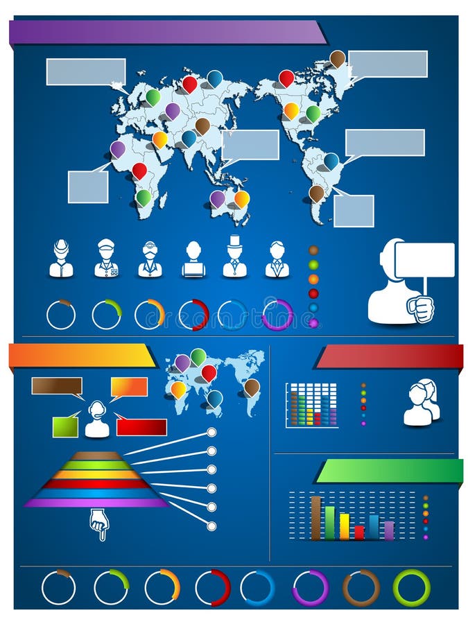Infographic Demographic Elements Chart and Graphic Stock Vector ...