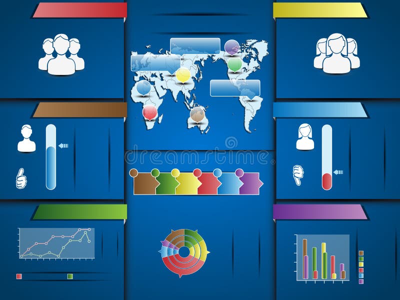 Infographic Demographic Elements Chart and Graphic Stock Vector ...