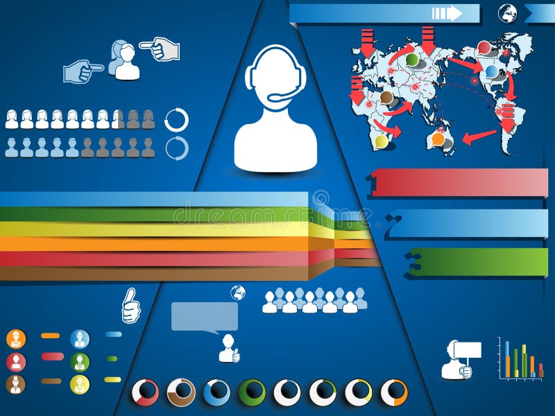 Infographic Demographic Elements Chart and Graphic Stock Vector ...