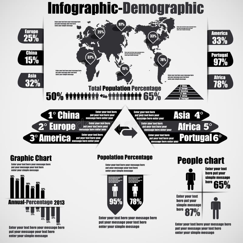 Infographic Demographic Elements Chart and Graphic Stock Vector ...