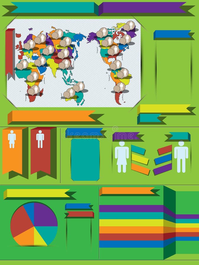 Infographic Demographic Elements Chart and Graphic Stock Vector ...