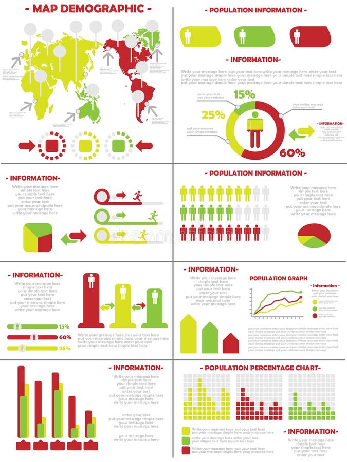 Infographic Demographic Elements Chart and Graphic Stock Vector ...