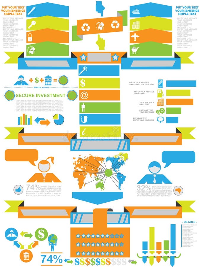 Infographic Demographic Elements Chart and Graphic Stock Vector ...