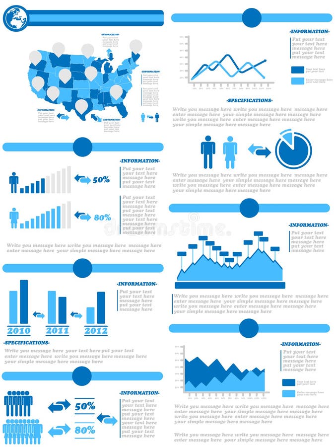 Infographic Demographic Elements Chart and Graphic Stock Vector ...