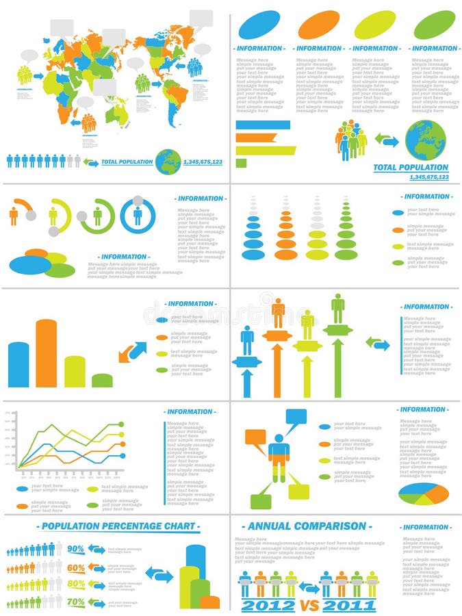 Infographic Demographic Elements Chart and Graphic Stock Vector ...