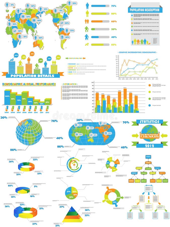 Infographic Demographic Elements Chart and Graphic Stock Vector ...