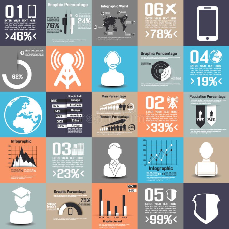 Infographic Demographic Elements Chart and Graphic Stock Vector ...