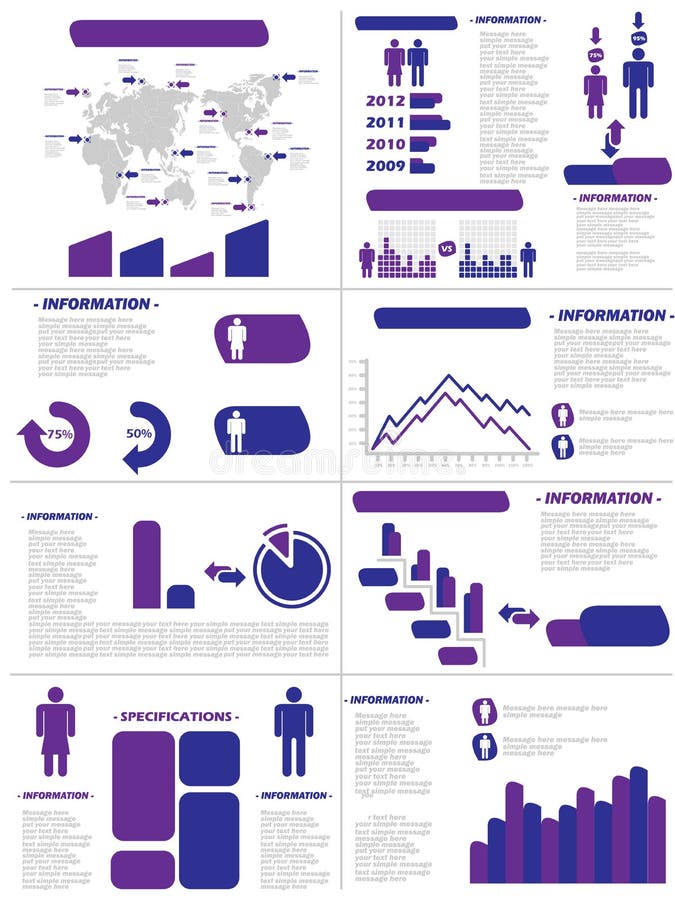 Infographic Demographic Elements Chart and Graphic Stock Vector ...