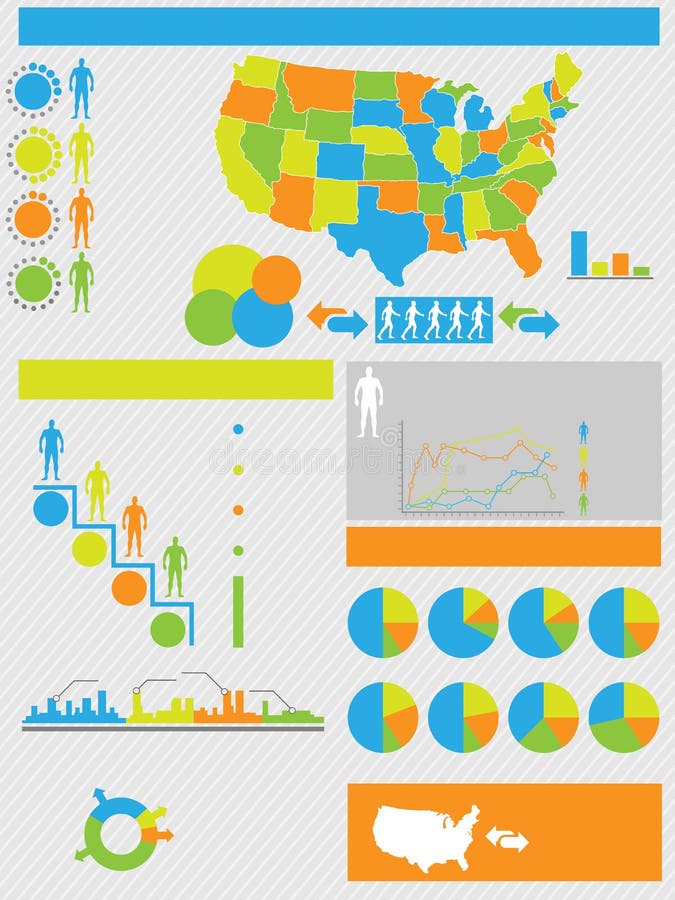 Infographic Demographic Elements Chart and Graphic Stock Vector ...