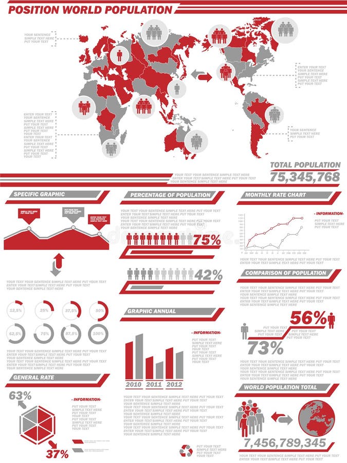 Infographic Demographic Elements Chart and Graphic Stock Vector ...
