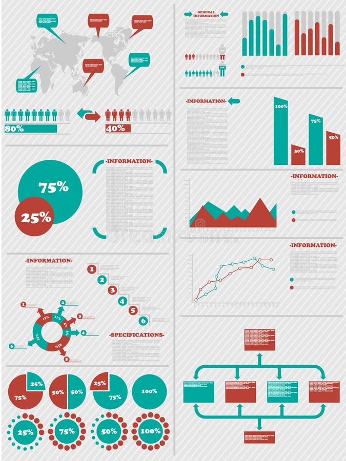 Infographic Demographic Elements Chart and Graphic Stock Vector ...