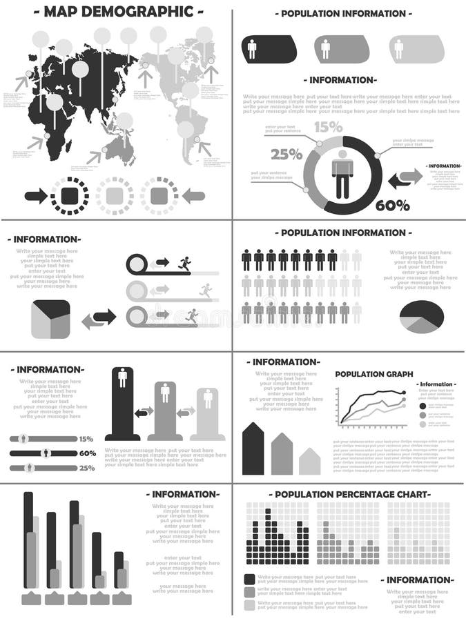 Infographic Demographic Elements Chart and Graphic Stock Vector ...