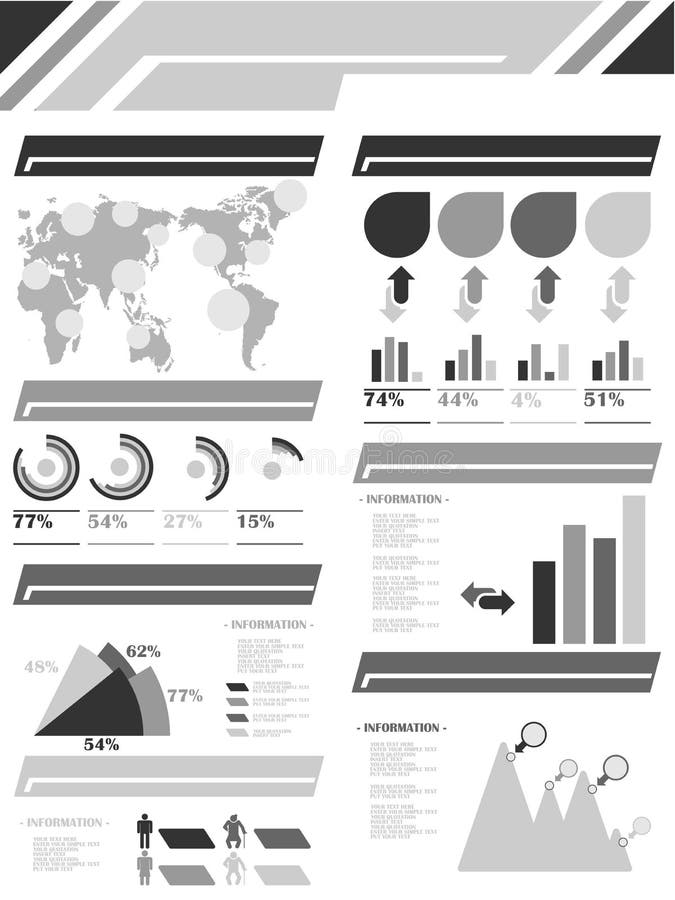 Infographic Demographic Elements Chart and Graphic Stock Vector ...