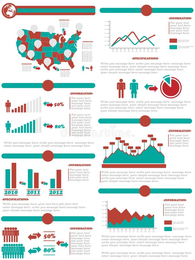 Infographic Demographic Elements Chart and Graphic Stock Vector ...
