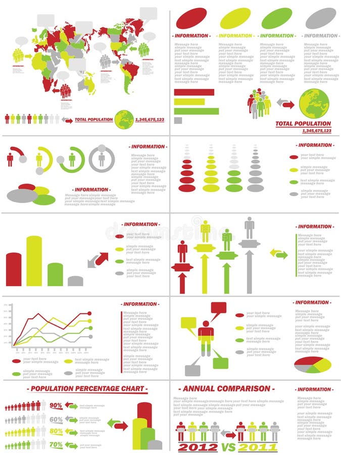 Infographic Demographic Elements Chart and Graphic Stock Vector ...