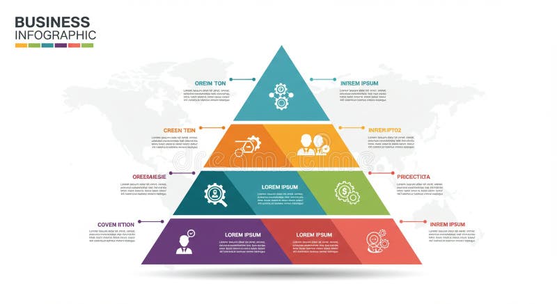 Infographic Depicting a Multi-colored Pyramid Divided into Five ...