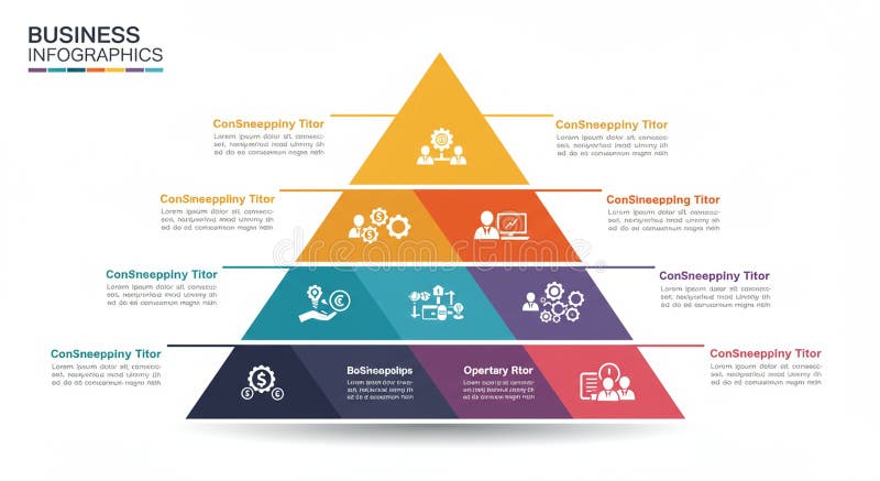 Infographic Depicting a Multicolored Pyramid Divided into Five ...